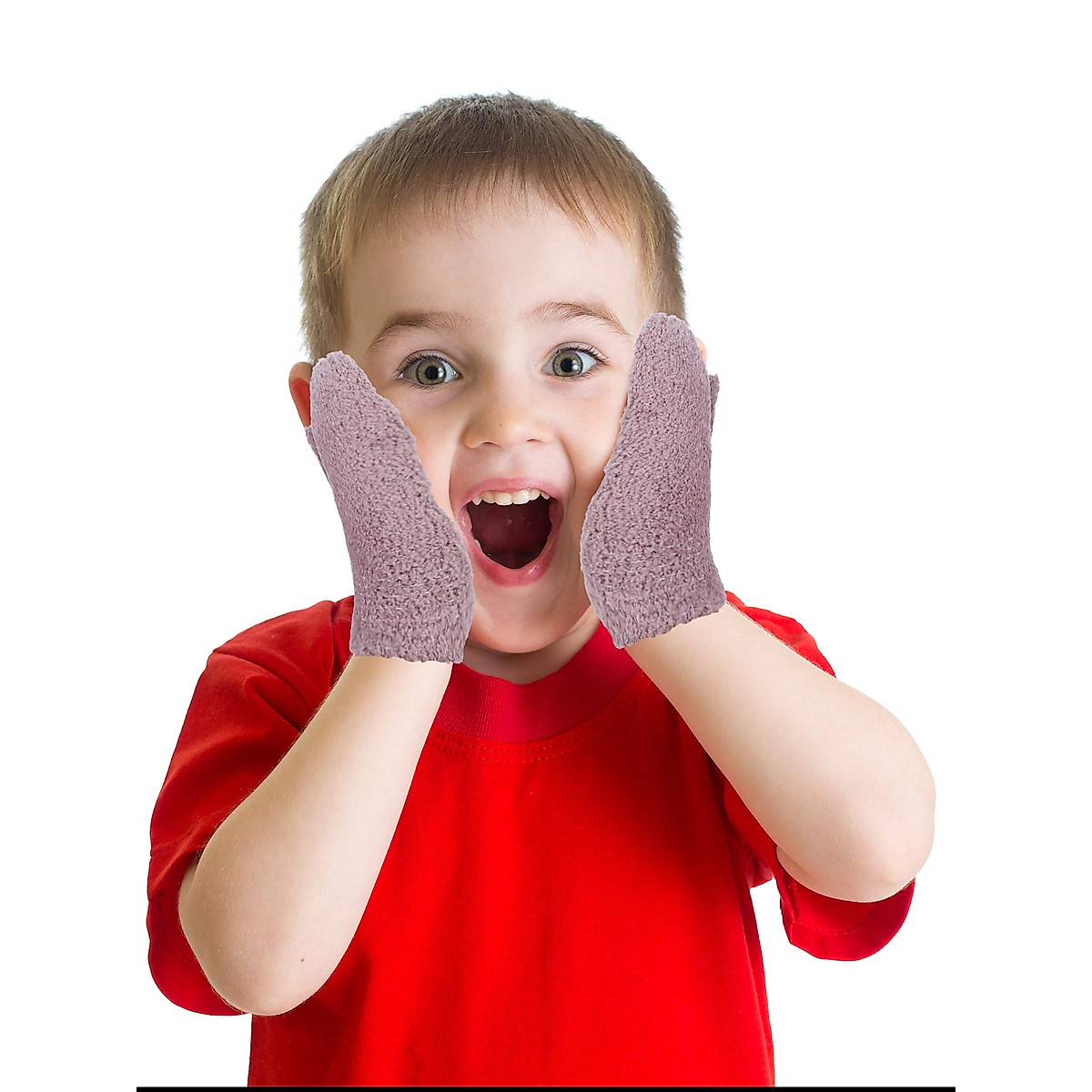 SATINIOR 6 Pairs Toddler Knitted Gloves Kids Winter Warm Stretchy Mittens Soft Lightweight Mittens for Boys and Girls (Multicolored,for 1-3 Years Old)