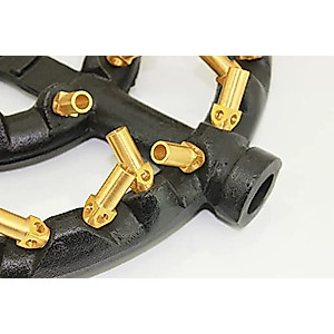 ANPTGHT 4pcs Propane Natural Gas Burner Jet Nozzle Wok Burner Brass Nozzles Sparyer for 10, 20, 23, 32, 44 Tips Cast Iron Burner fit Wok Range, Grilling, Stir Fry (Propane Gas)