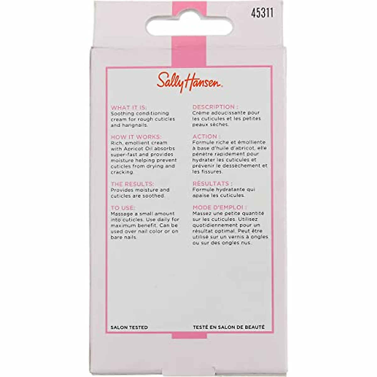 Sally Hansen Cuticle Massage Cream 0.4 Ounce (12ml) (6 Pack)