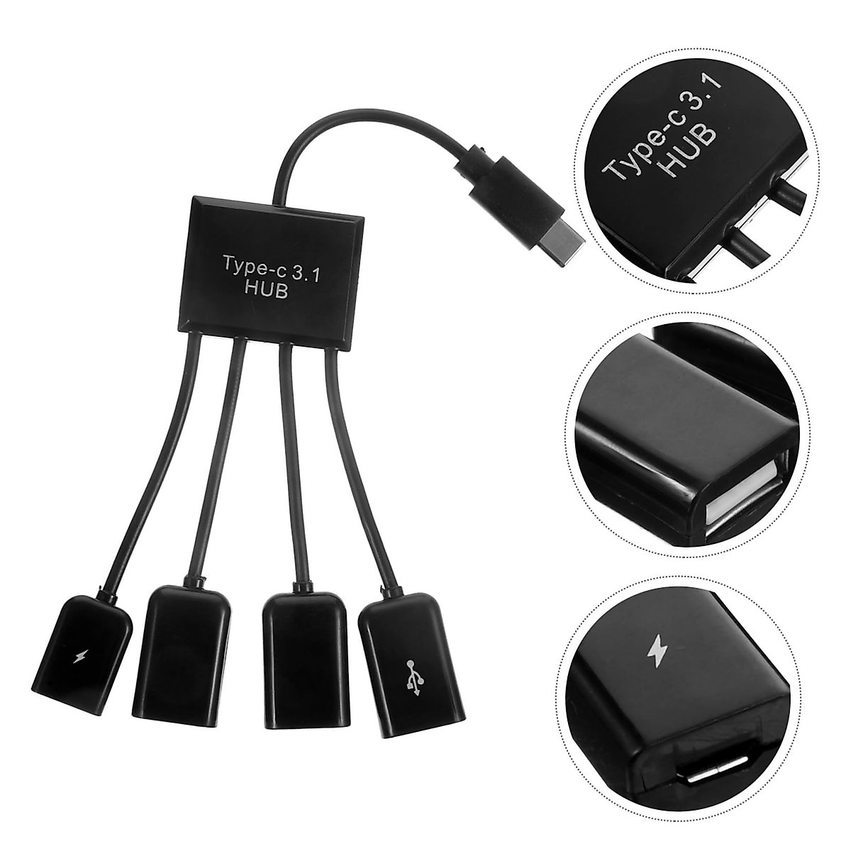 Hemobllo 1 Set Laptop Port Hubs Keybar Adaptador Universal LAN Port Hubs USB Hub Blackets Hub Hub Noire U Disk USB Drive Hub Converter Cable Keypad Extender USB Splitter Cell Phone Adapter