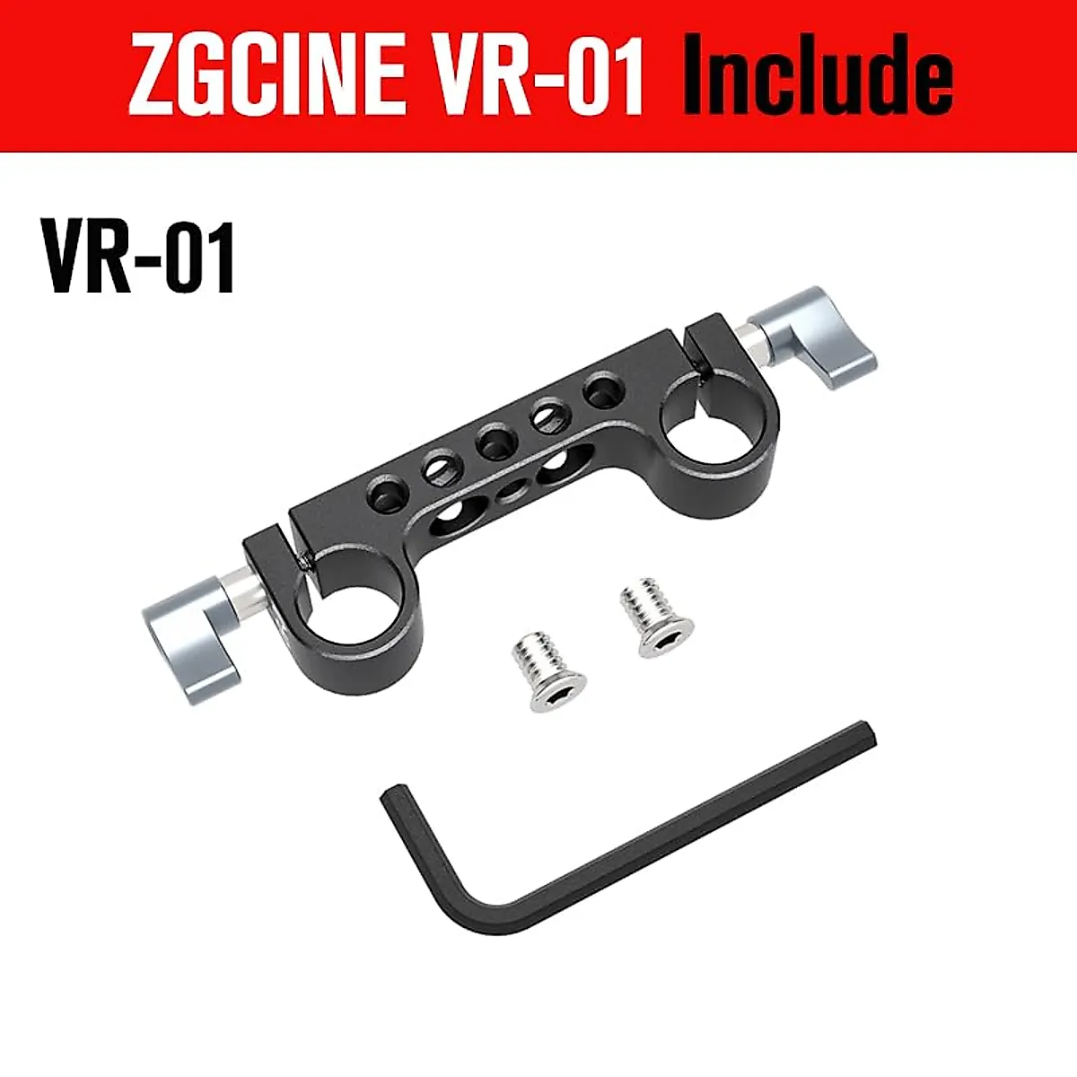 ZGCINE VR-01 VR-02 VR-03 V Mount Battery Plate W/Rod Clamp Standard V Lock Battery Plate Adapter with Automatic Lock Protection VR-03