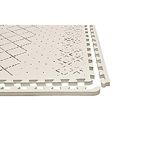 Yay Mats Stylish Extra Large Baby Play Mat. Soft, Thick, Non-Toxic Foam Covers 6 ft x 4 ft. Expandable Tiles with Edges Infants and Kids Playmat Tummy Time Mat (Carter Mudcloth Tan)