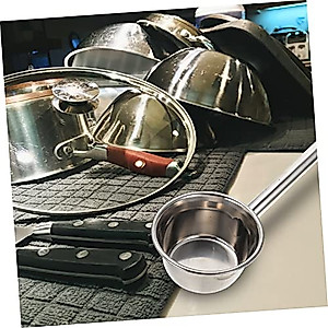 LIFKICH Long Handle Water Spoon Stainless Steel Serving Spoons Portable Bathtub Punch Ladle Wine Dipper Bath Rinse Cup Ladels and Spoons Soup Ladle Soup Scoop Kitchen Ladle Washed Shampoo