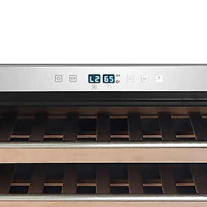 Whynter BWR-545XS Elite Spectrum Lightshow 54 Bottle Stainless Steel 24 inch Built Touch Controls and Lock Wine Refrigerator, One Size