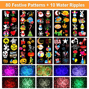 FLITI Mothers Day Projector Lights 2024 Upgrade, Mother's Day Gifts Party Decoration, 8 Themes Holiday Projector Light Show Outdoor