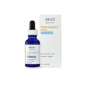 Obagi Vitamin C Serum 10% - Professional C Serum Skin Care – Contains Concentrated L Ascorbic Acid - Helps Minimize the Appearance of Wrinkles, Brightens Skin, and Retains Moisture- 1.0 Fl Oz.