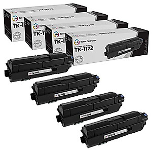 LD Compatible Toner Cartridge Replacement for Kyocera TK-1172 (4 Pack - Black) Compatible with Kyocera M2040dn, M2540d, M2540dw and M2640idw