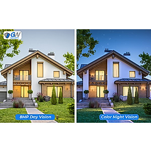 GW Security 16 Channel 8MP Fulltime Color Night Vision 4K NVR Security Camera System with 16 UltraHD 4K IP Two-Way Audio Outdoor/Indoor Smart AI Human Detection PoE Dome Cameras