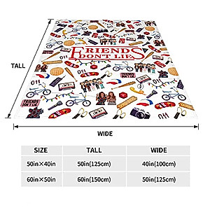 NEDOIAA Friends Blanket Flannel Throw Soft Lightweight Blankets for Men Women Boys Gifts Room Chair Bed Home Decor 50'x40', White, 50*40in