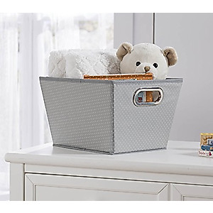 Delta Children 4 Piece Rectangle Storage Bins, Dove Grey