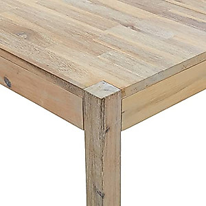 WHOPBXGAD Dining Table,Wooden Dining Table, Kitchen Table, Easy to Assemble Suitable for Small Spaces, Flats, Bars, Restaurants,47.2"x27.6"x29.5" Solid Acacia Wood