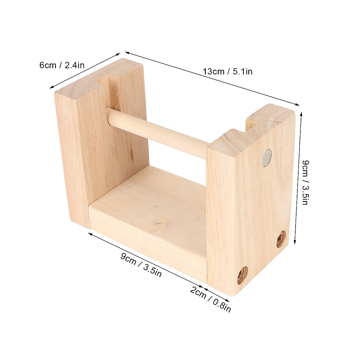 Shipenophy Crochet Yarn Holder, Solidwood Yarn Ball Holder Sturdy Durable Rotatable 5.1in Long Smoothing for Knitting