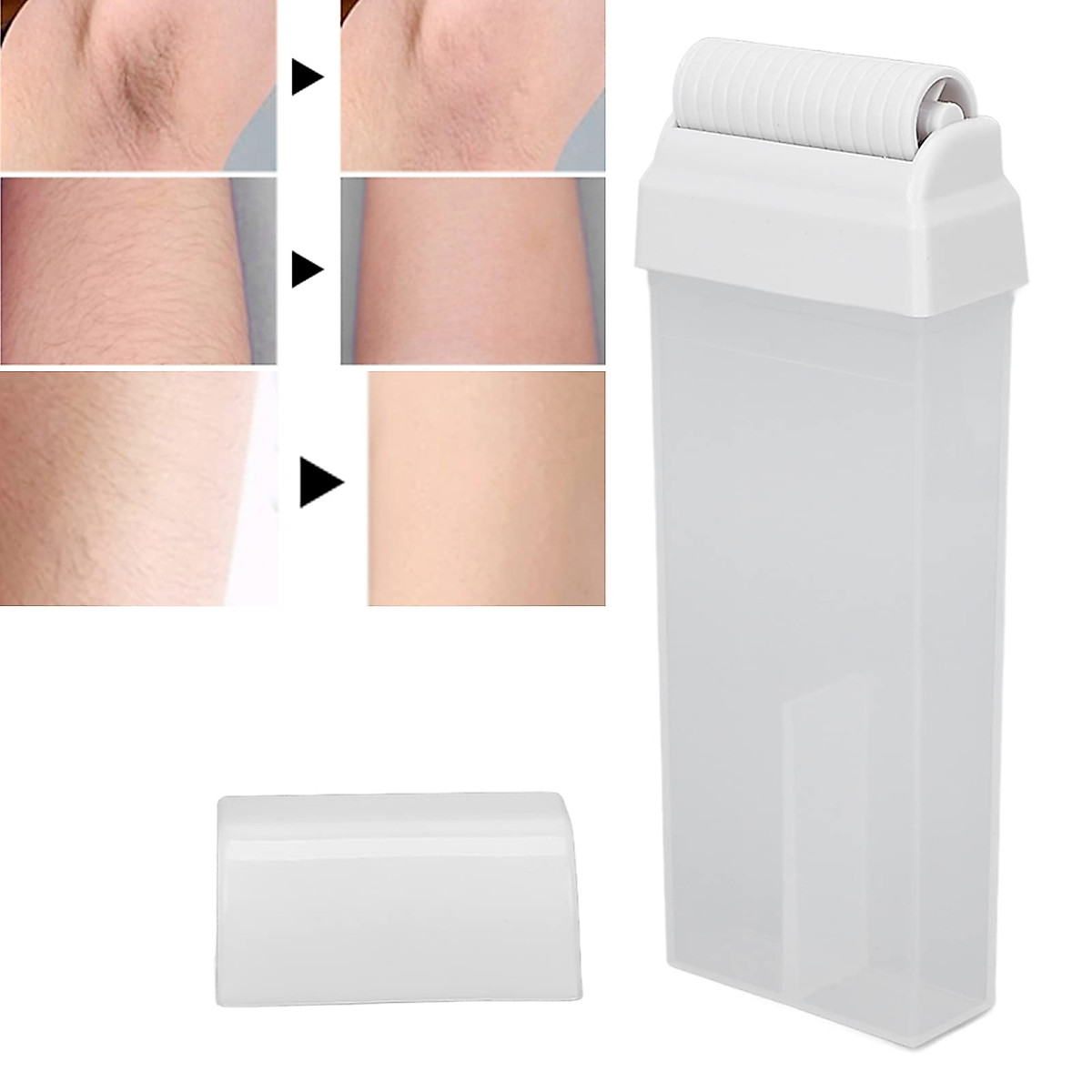 Depilatory Wax Roller Bottle, Firm Sturdy Safe Stable Empty Hair Removal Wax Bottle Portable ABS for Men Women for Home