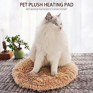 Pet Heating Pad Winter Warm, 40CM Indoor Electric Heated Pet Mat Small Animal Warm Mat