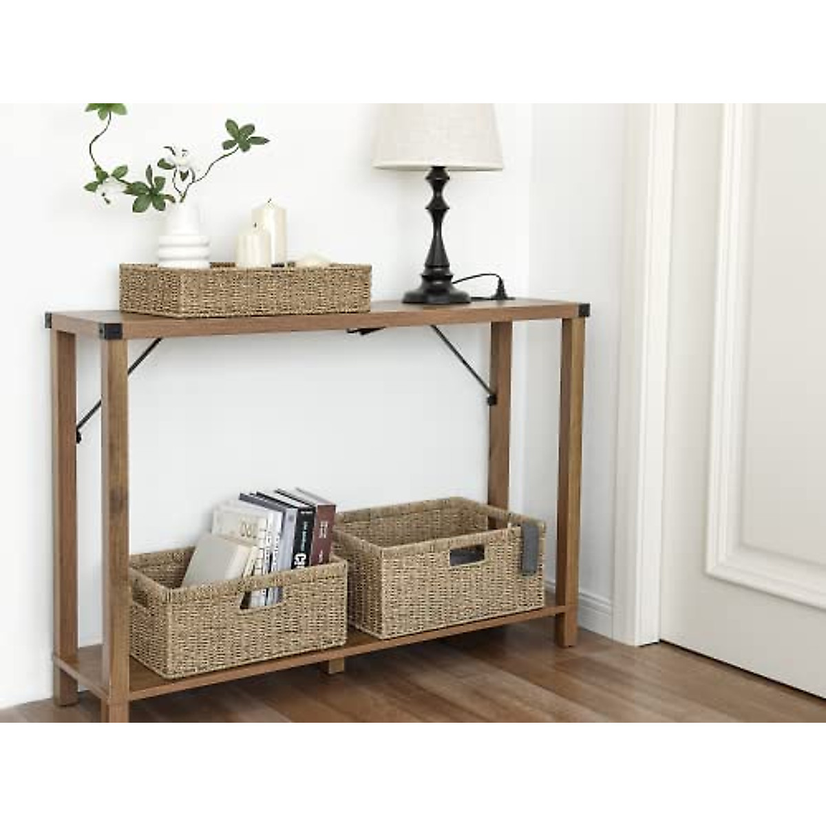 StorageWorks Jumbo Wicker Basket & StorageWorks Large Wicker Baskets