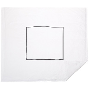 BedDecor Luxury Soft Brushed 400-Thread-Count Egyptian Cotton Embroidered Duvet Cover Set with Beautiful 2-Stripe Embroidery - - Full/Queen - White/Black