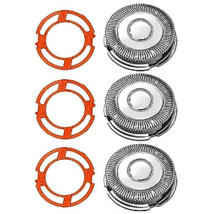 SH70 Replacement Blades for Philips Norelco Series S7030 S7000 Refills with Blade Retaining Rings 3-pc Pack.