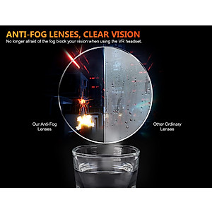 Customized Myopia Lenses Insert Compatible with Meta/Oculus Quest 2, Blue Light Blocking Lens with Silicone Protective Cover, Easy to Install & Remove, Anti-Fog Anti-Glare(Two Lenses, SPH:-4.75)