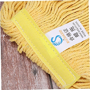 TOBBOMEY 1pc Mop Cloth Washable Mop Mops for Mop Head Refill Mop Accessories Mop Handle Commercial Micro Ban 24 Mop Replacement Heads Wet Mop Practical Mop Cloth Yellow