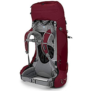 Osprey Ariel 55L Women's Backpacking Backpack, Claret Red, WXS/S