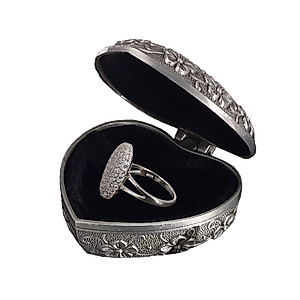 Genuine Silver Twilight Bella Swan Wedding Ring, 925 Sterling Silver, Women's Ring Micro Pavé Zircon Ring with a Jewelry Heart Box, Breaking Dawn Bella Swan engagement ring (9)