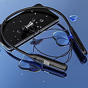 Charella #M27127 New Bluetooth 5 2 Neck Hanging Headset Ultra Long Endurance Sports Running Wireless Led Headset Intelnt Noise Reducti