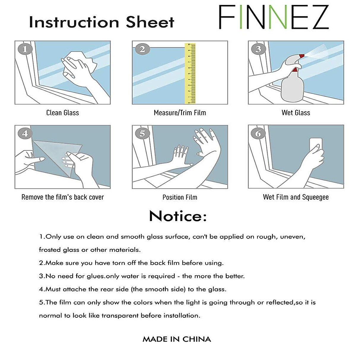 Finnez Frosted Window Film Non-Adhesive, Frosting Privacy Film for Glass Windows, Self Static-Cling Decorative Window Cling for Home Office UV Protection Cross Pattern 17.5 x 78.7 inches