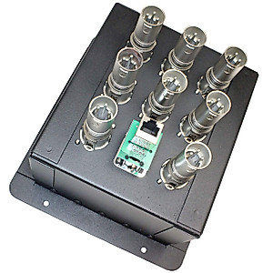 MCSPROAUDIO Recessed Floor Stage Box with 8 XLR Female to Male and 1 CAT5 Passthrough Jacks