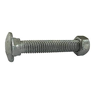 5/16"-18 x 8" Hot Dipped Galvanized Carriage Bolt w/Nuts, Full Thread, Grade A, Quantity 50 - by Fastener Depot, LLC