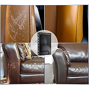 Leather and Vinyl Repair Kit - Furniture, Couch, Car Seats, Sofa, Jacket, Purse, Belt, Shoes | Genuine, Italian, Bonded, Bycast, PU, Pleather |No Heat Required | Repair & Restore