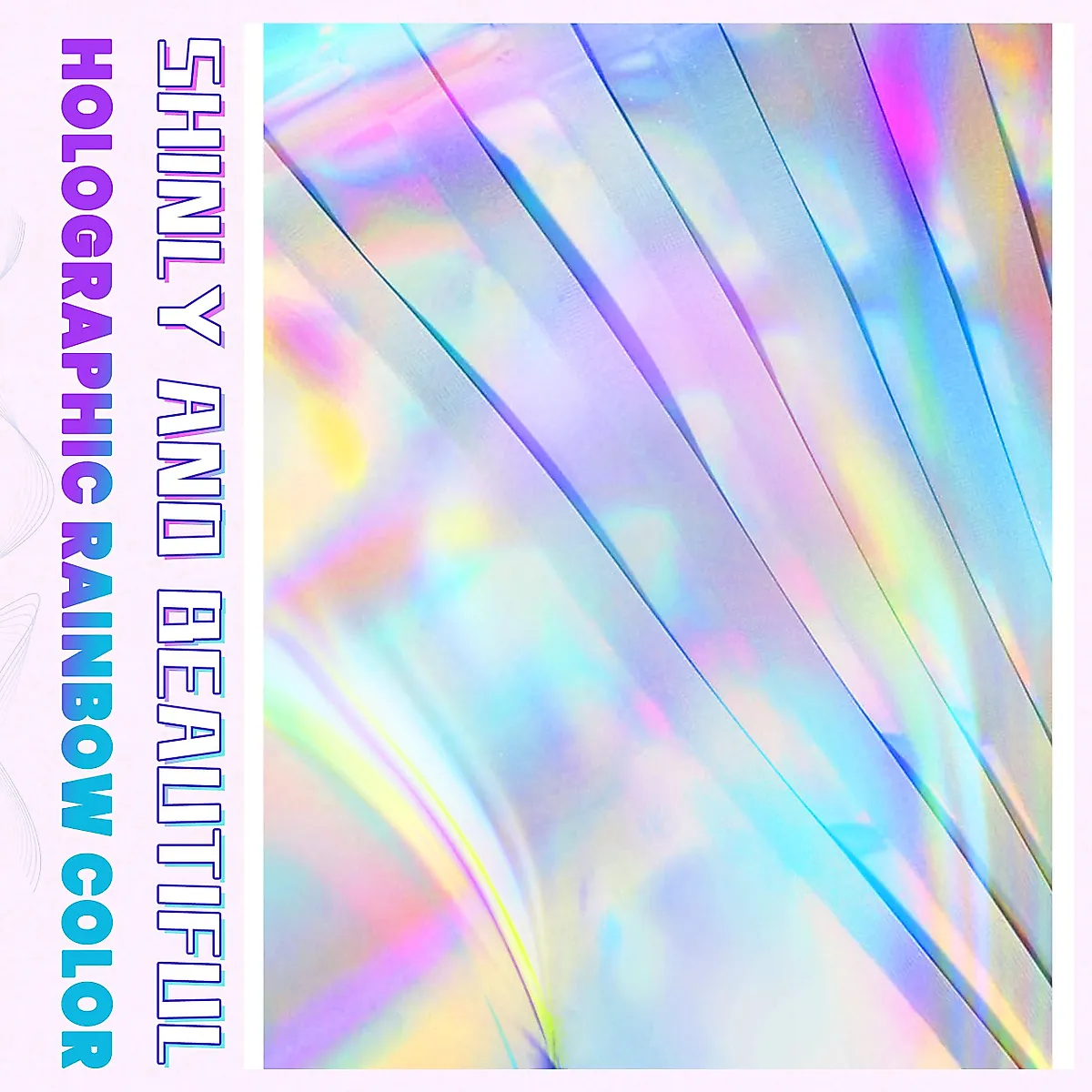 NPLUX Holographic Mylar Bags Resealable Smell Proof Bags for lip gloss, Jewelry, Lash Candy and More - Small Business Packaging Supplies(100PACK, 3x9INCH)