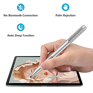 Active Stylus Pen for HP Envy/Specter/Pavilion x360 2-in-1 Touchscreen Laptop,Compatible with HP Envy x360 15/13,Envy x2 12, Envy 17,HP Spectre x360 15/13,Spectre x2 12,Pavilion x360 15/14/11 (Silver)