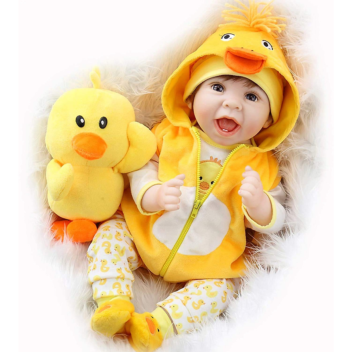 Aori Lifelike Reborn Baby Dolls - Realistic Newborn Baby Doll with Feeding Toy Accessories for Kids 3+