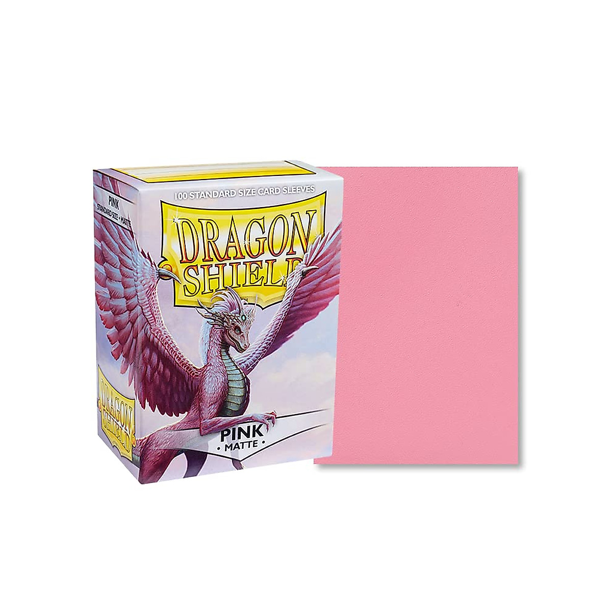 Dragon Shield 100 Count Standard Size Matte Deck Protector Sleeves (Matte Pink)
