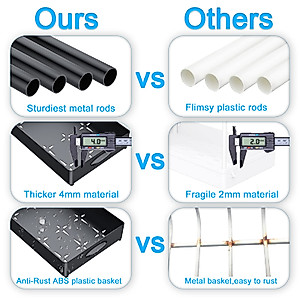 Aojia Double Sliding Cabinet Organizer, Under Sink Organizers and Storage, Pull Out Under Sink Organizer, Under Cabinet Organizer Baskets with 2 Drawers, Under Sink Storage for Bathroom, Kitchen