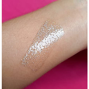 Glitter Lip Gloss Silver White High Shine Glossy Finish Moisturizing with Shea Butter | Talc-Free Mica-Free Paraben-Free Gluten-Free Vegan