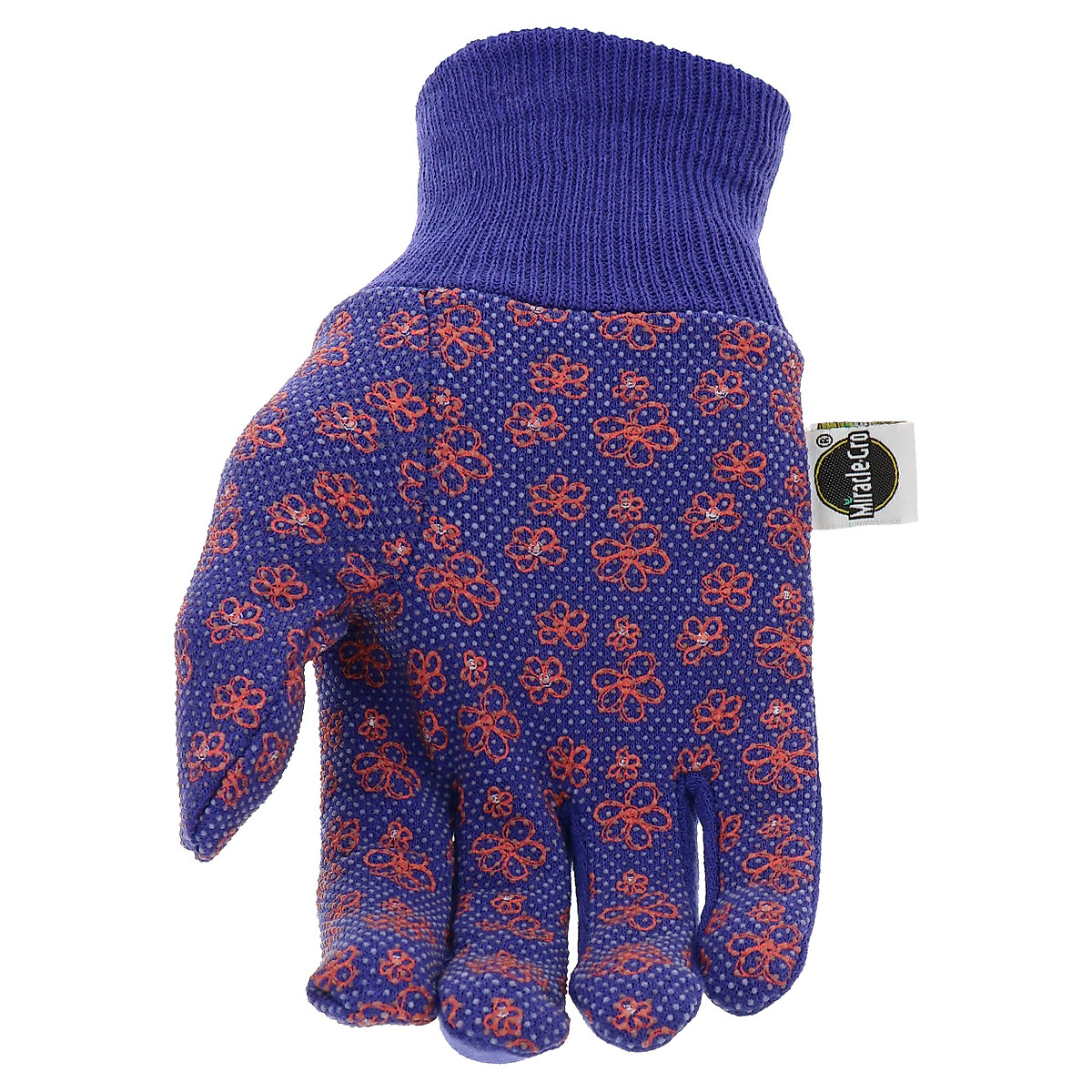Miracle-Gro MG656755 Gardening Comfort Gloves – Medium/Large, Printed Jersey Gloves with Dotted Palm, Lead and Phthalate Free