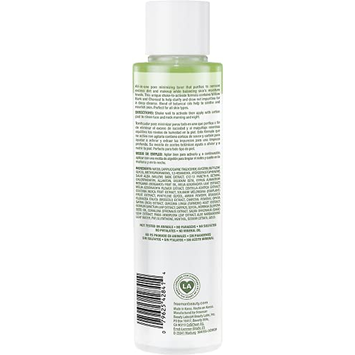 Freeman Exotic Blends Deep Cleansing English Willow Toner, Removes Makeup, Dirt, & Impurities, Clarifying Facial Toner, Pore-Minimizing, Hydrating Skincare Essential, 6.1 fl.oz./180 mL Bottle
