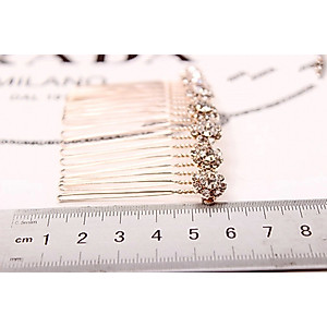 Letshopping® High-grade Alloy Diamond Tiara Comb Hair Accessories Hair Fork(2pc) Rose gold