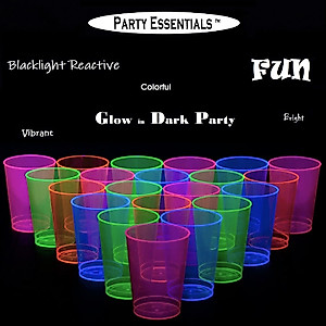 Party Essentials Hard Plastic 10-Ounce Party Cups/Drinking Glasses/Tall Tumblers, 100-Count, Neon Green