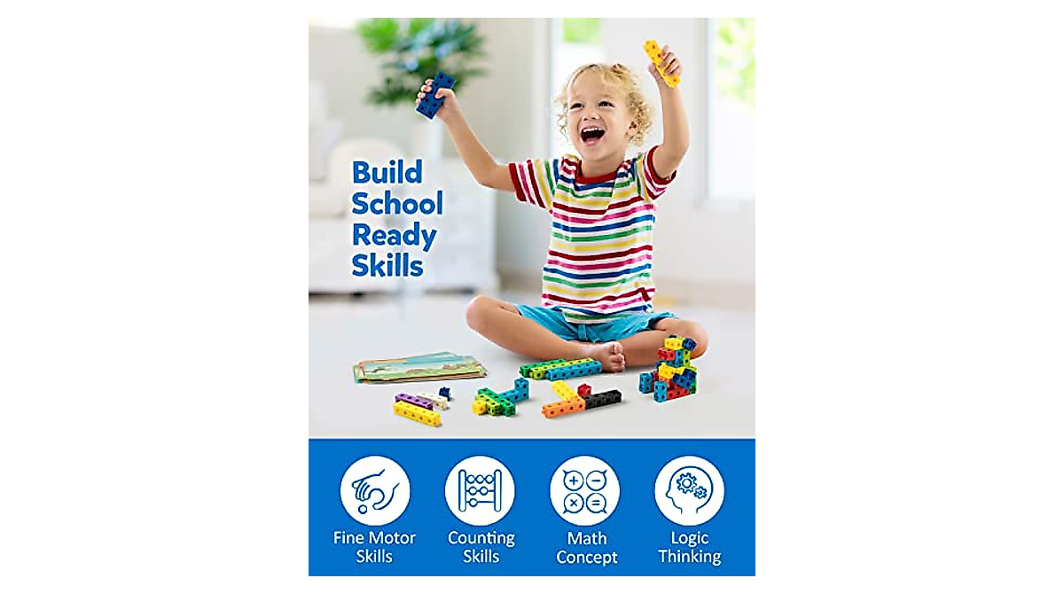 Coogam Math Cubes - Fun Counting Blocks for Kids