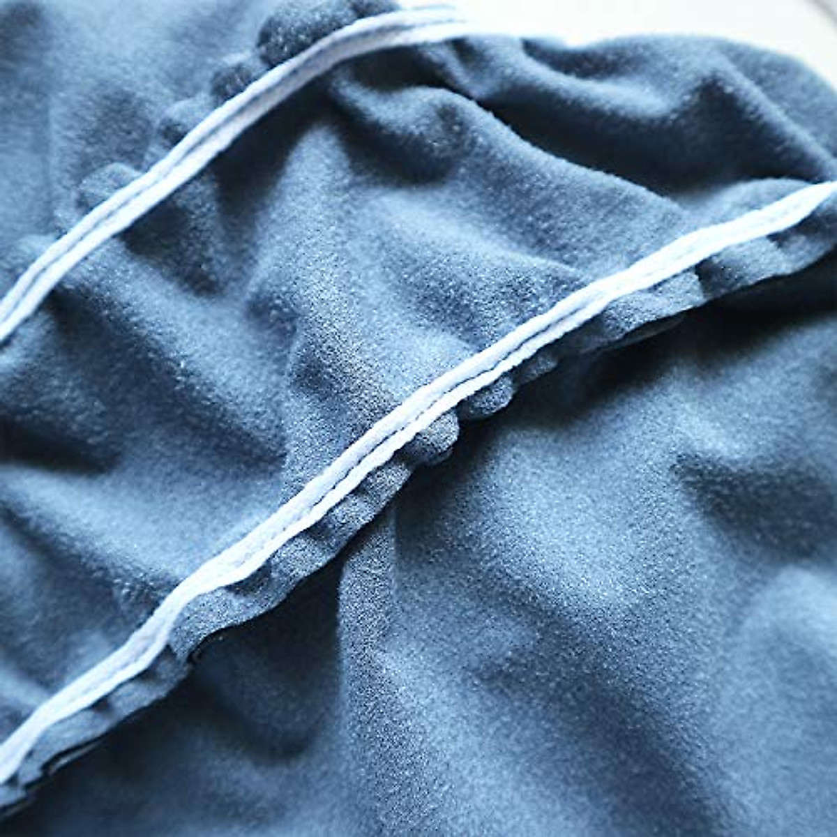 Hodeco Round Throw Pillow 16x16 Down-Like Polyester Super Soft Ultra Fluffy Feather-Like Touch Round Cushion for Couch Decorative Circle Round Floor Pillow for Kids Bed Sofa, 1 Piece, Navy Blue