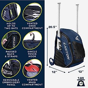 EASTON ELITE X Bat & Equipment Backpack Bag, White