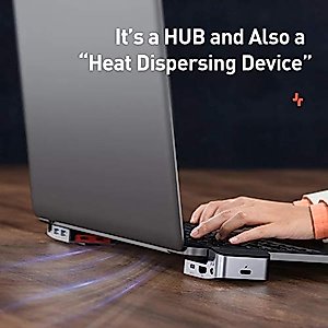 SHYPT USB C HUB to HDMI-Compatible USB 3.0 USB HUB USB Splitter Combined RJ45 Holder 9 in 1 Type C HUB