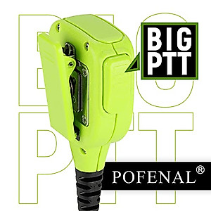 POFENAL Water-Proof Radio Microphone, Remote Shoulder MIC with 3.5mm Jack, Walkie Talkie,Compatible with Motorola DMR Radio XPR3300 XPR3500 XPR3300e XPR3500e 3500 3300e 3500e (XPR 3300e Mic, Green)