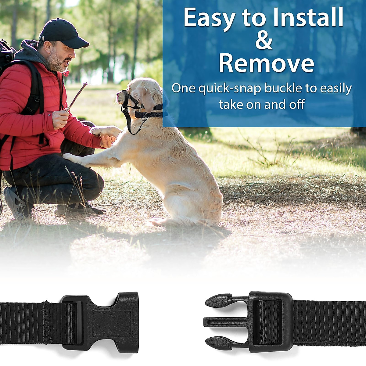 BARKLESS Soft Dog Head Collar, No Pull Training Tool for Small Medium Large Dogs on Walks, Gentle Training Collar and Control for Heavy Pullers, Includes A Training Guide