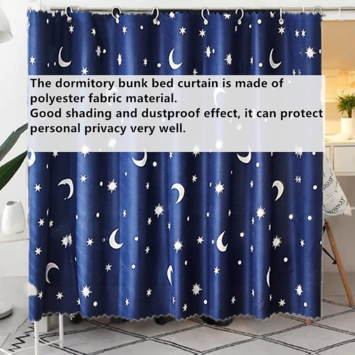 AUCOOMA Bunk Bed Curtains Bed Canopy Blackout Dustproof Cloth Single Bed for Dorm 1Panel