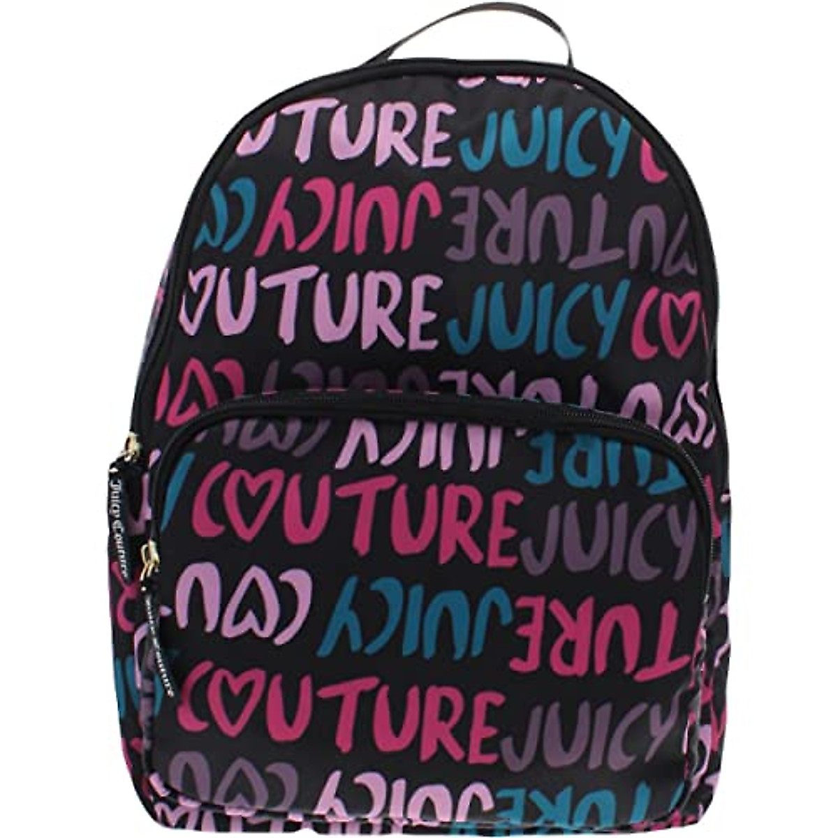 Juicy Couture Womens Sport Yourself Logo Recycled Backpack Black Large