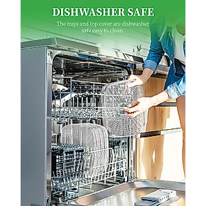 GDOR Food Dehydrator Machine with Adjustable Temperature & 72H Timer, 5-Tray Dehydrators for Food and Jerky, Fruit, Dog Treats, Herbs, Snacks, LED Display, 240W Electric Food Dryer with Recipe Book