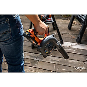 18V Lithium-Ion Cordless Compact Jobsite Blower with Inflator/Deflator Nozzle